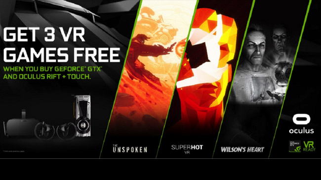 Nvidia Offering Three Free VR Games with GeForce GTX Oculus Bundle ...